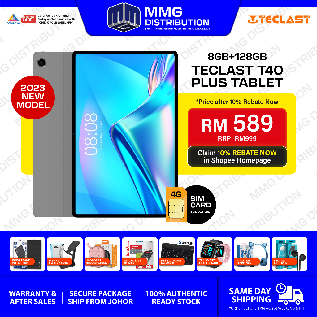 Teclast T40 Plus Tablet (8GB RAM 128GB ROM) - Wifi+Cellular Tab, READY ...