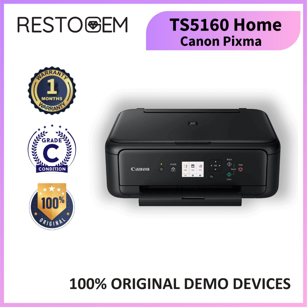 Canon Pixma TS5160 Inkjet Printer Black 100% Original U S E D Unit | Shopee Malaysia