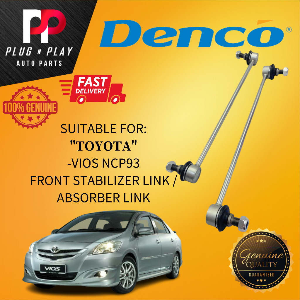 TOYOTA VIOS NCP93 DENCO FRONT STABILIZER LINK / ABSORBER LINK QUALITY ...