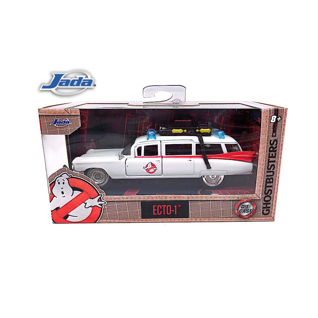 JADA 1:32 HOLLYWOOD RIDES METAL DIE CAST ECTO-1 GHOSTBUSTERS CAR (WHITE ...