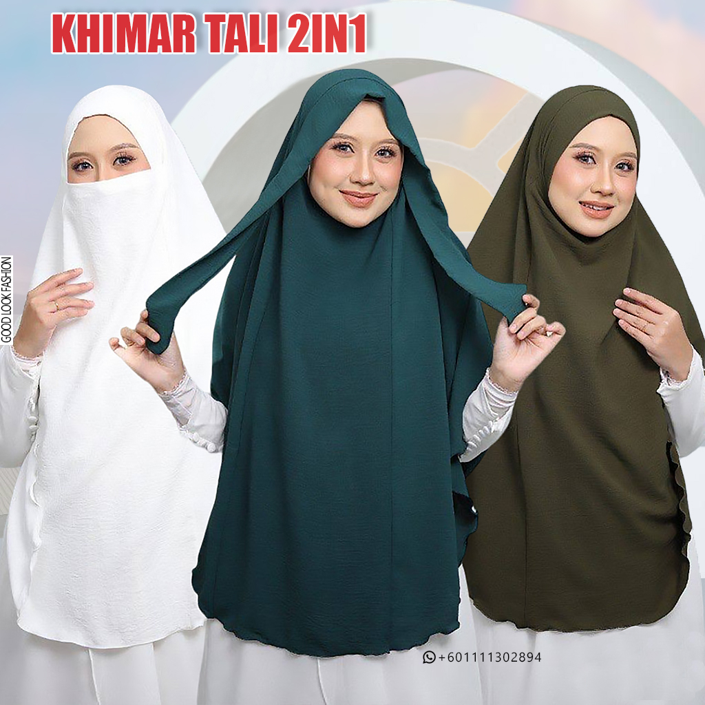 Khimar Sarung | Tudung Labuh Tali | Cotton CEY Best Material Ready For ...