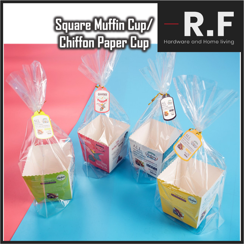 10pcs/100pcs Baking Paper Cup Hokkaido Square Paper Cupcake / Muffin ...