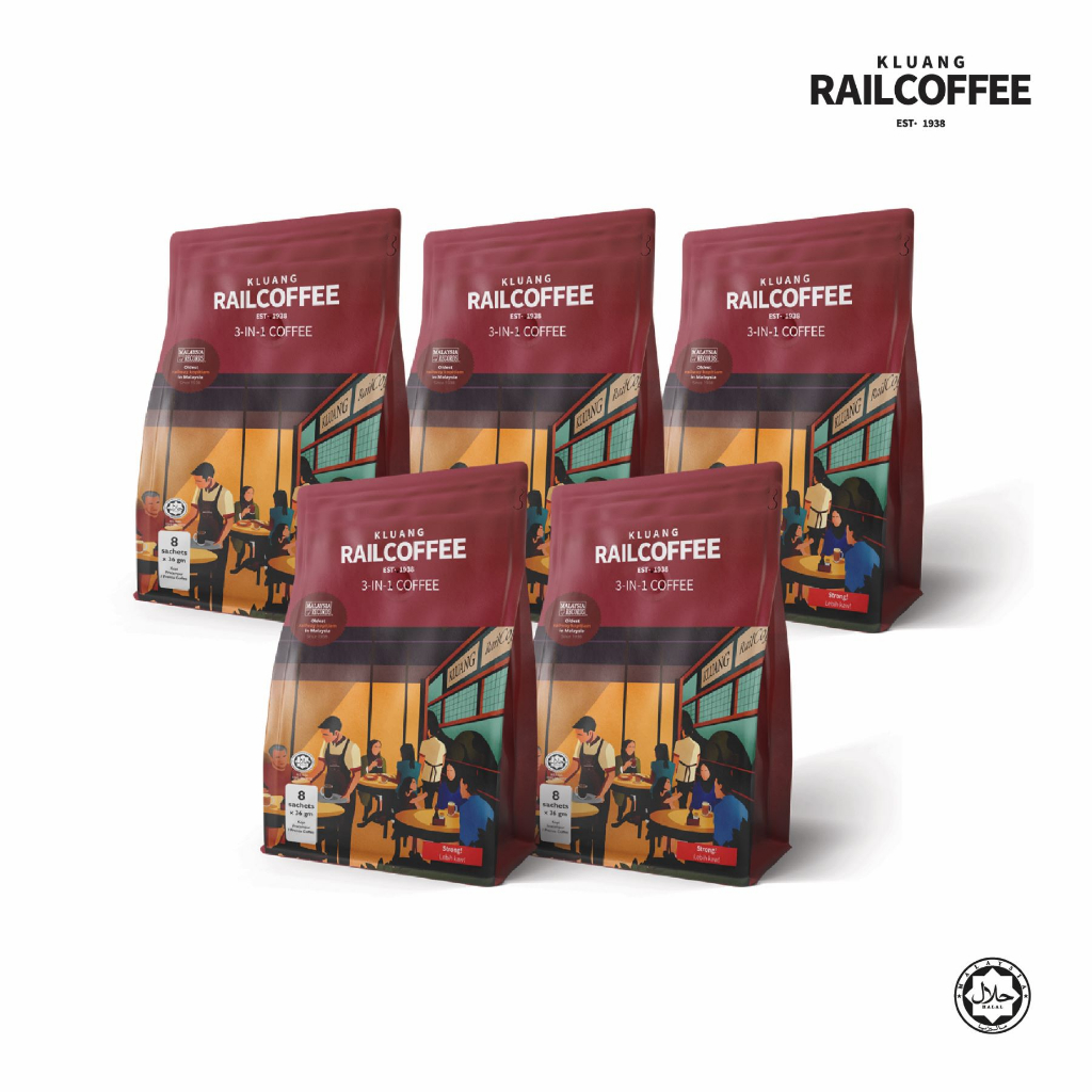 5 PACK BUNDLE - 3 In 1 - Original Kluang Rail Coffee | Shopee Malaysia