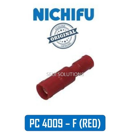 Nichifu (Japan) Bullet Terminal / Terminal Socket PC 4009 F (RED) (25 pcs) | Shopee Malaysia