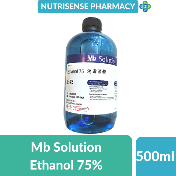 MB Solution Alcohol 75% Ethanol [NEW packing] 500ml( suitable for hand and surface) | Shopee ...
