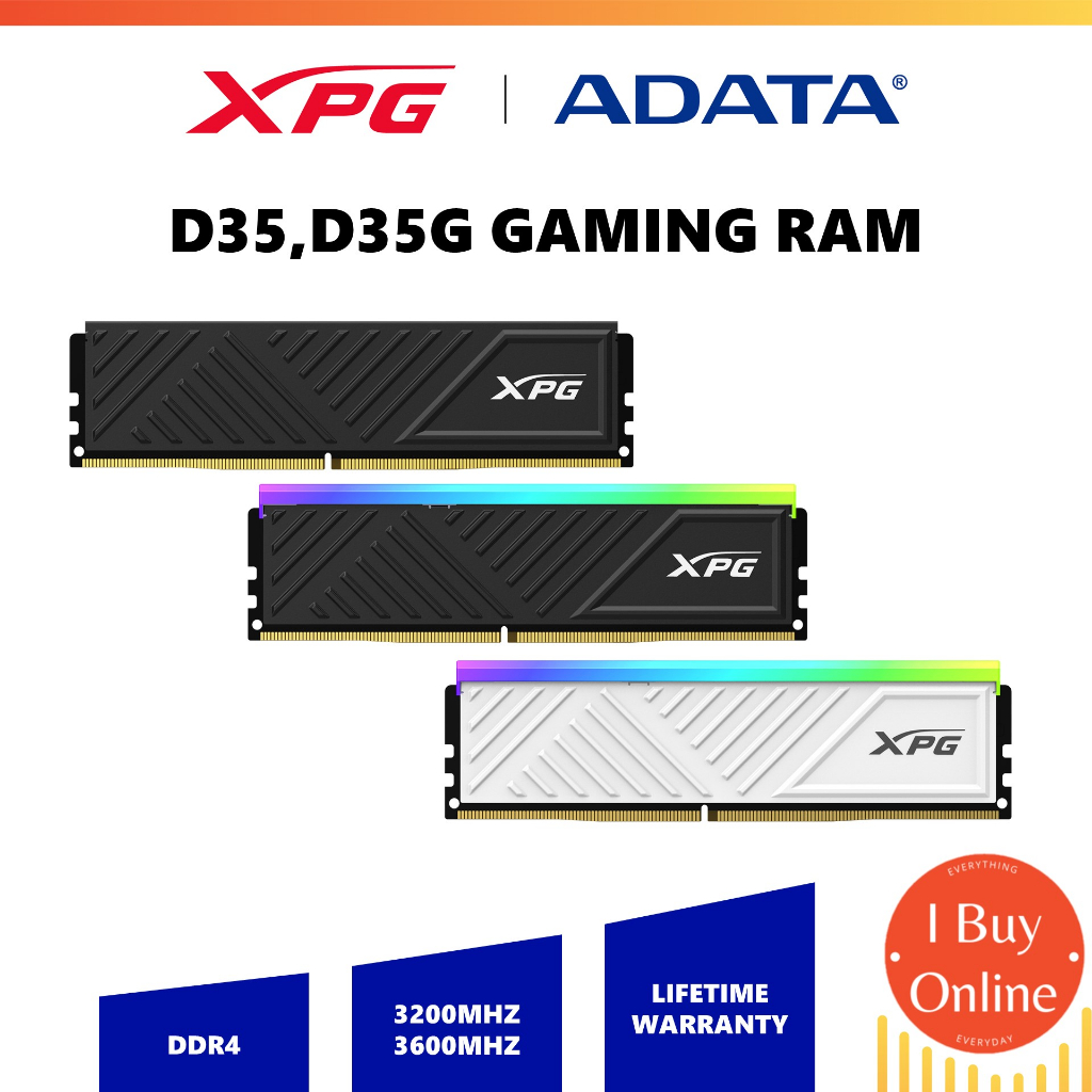 Adata XPG Gaming RGB RAM DDR4 (D35/D35G/3200MHZ/8GB/16GB) | Shopee Malaysia
