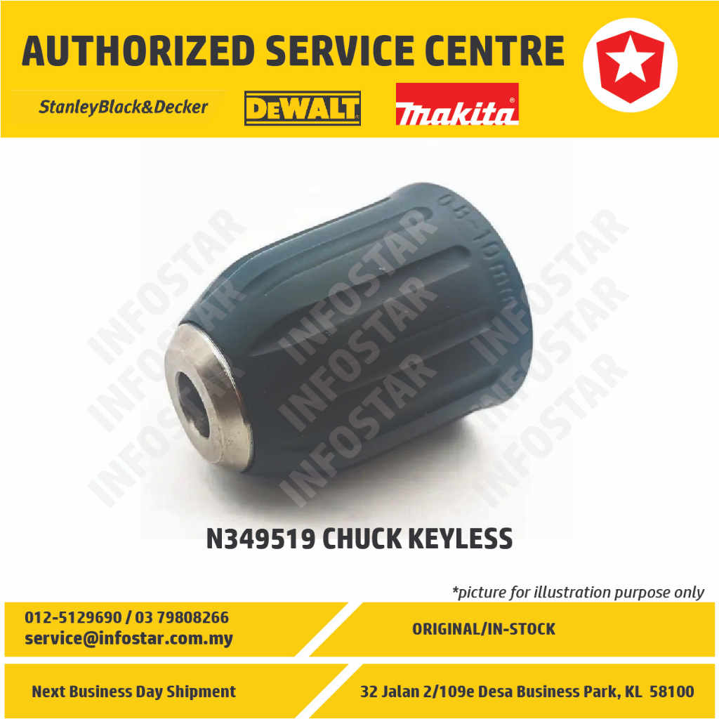 ORIGINAL DEWALT CHUCK KEYLESS (N349519) FOR COMPACT DRILL DRIVER | Shopee Malaysia