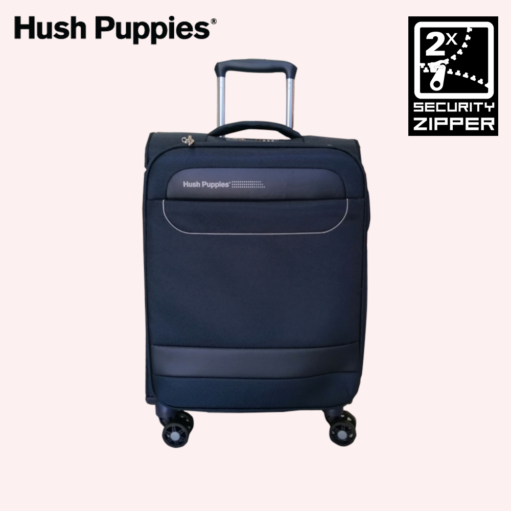 Hush Puppies Soft Case Ultra Lightweight Double-Zipper Hardcase Luggage ...