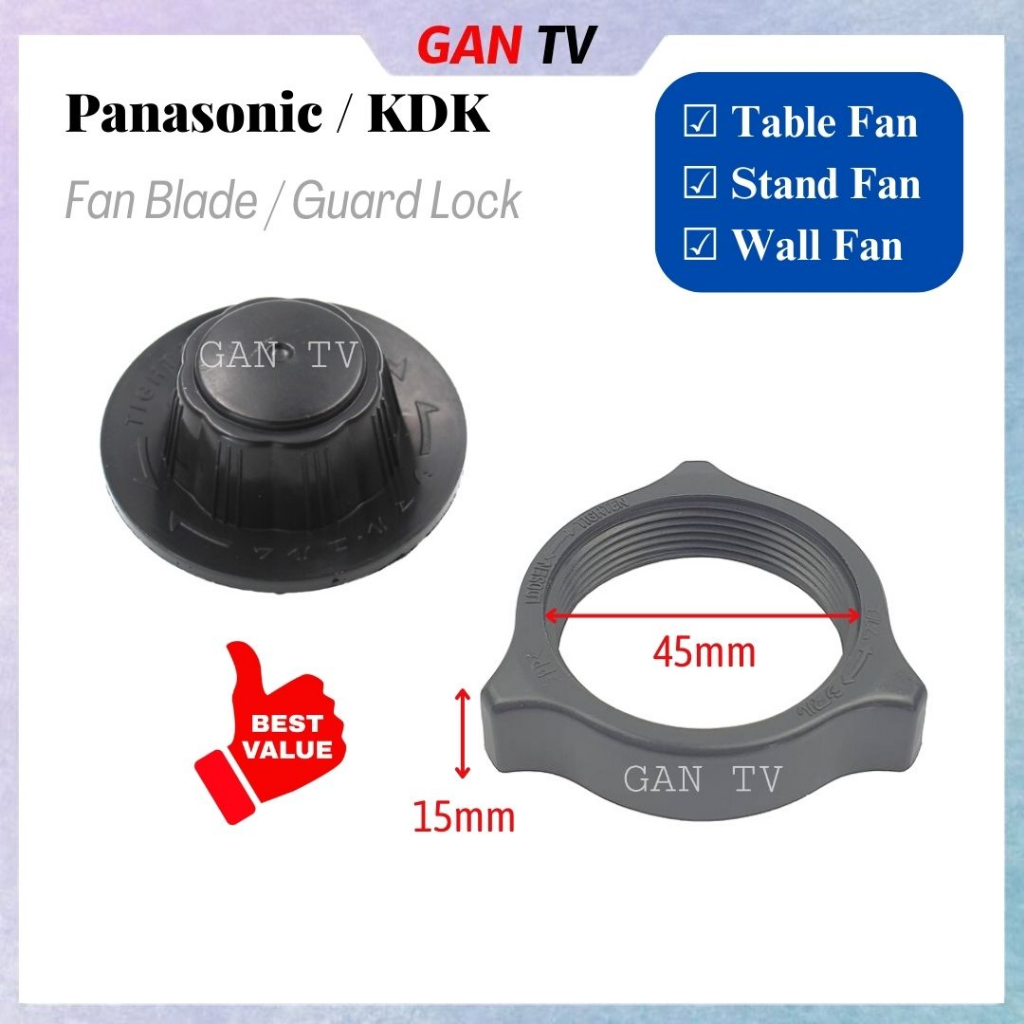 Panasonic/National/KDK Table/Wall/Stand Fan Blade Lock/Guard Lock Nut ...