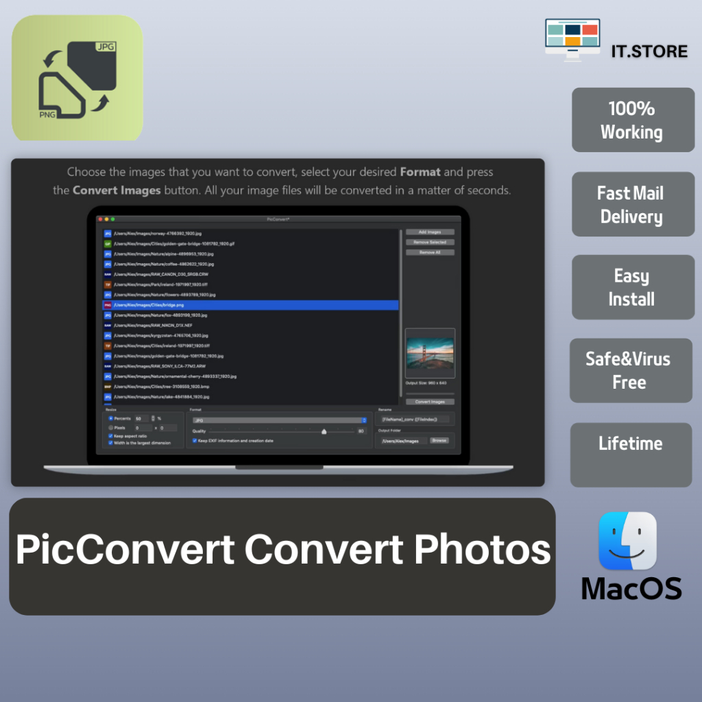PicConvert Convert Photos for Intel and M1/M2/M2 Pro/M2 Max Chip Apple ...