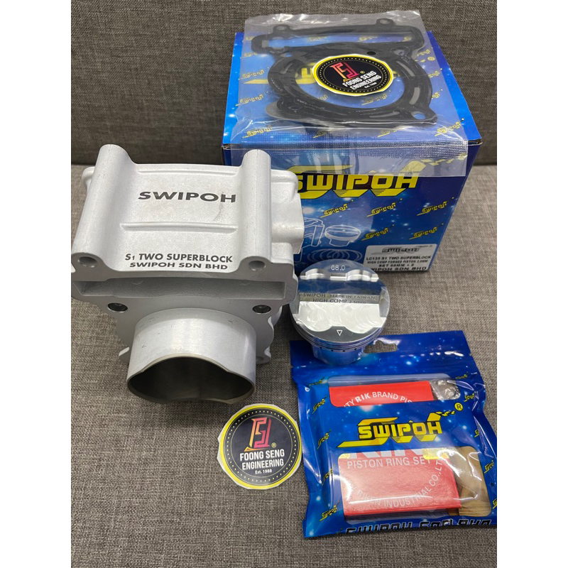 SWIPOH BLOCK LC135 / Y15 / NVX / Y16 SUPER CERAMIC LC 57mm 58 59 60mm ...