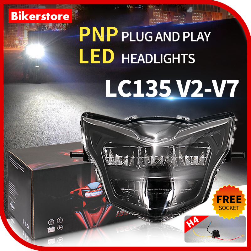 LED Headlamp LC135 V2-V7 4s 5s Lampu Depan LC 135 Headlights 135lC Led Smoke/Clear (Free H4 ...