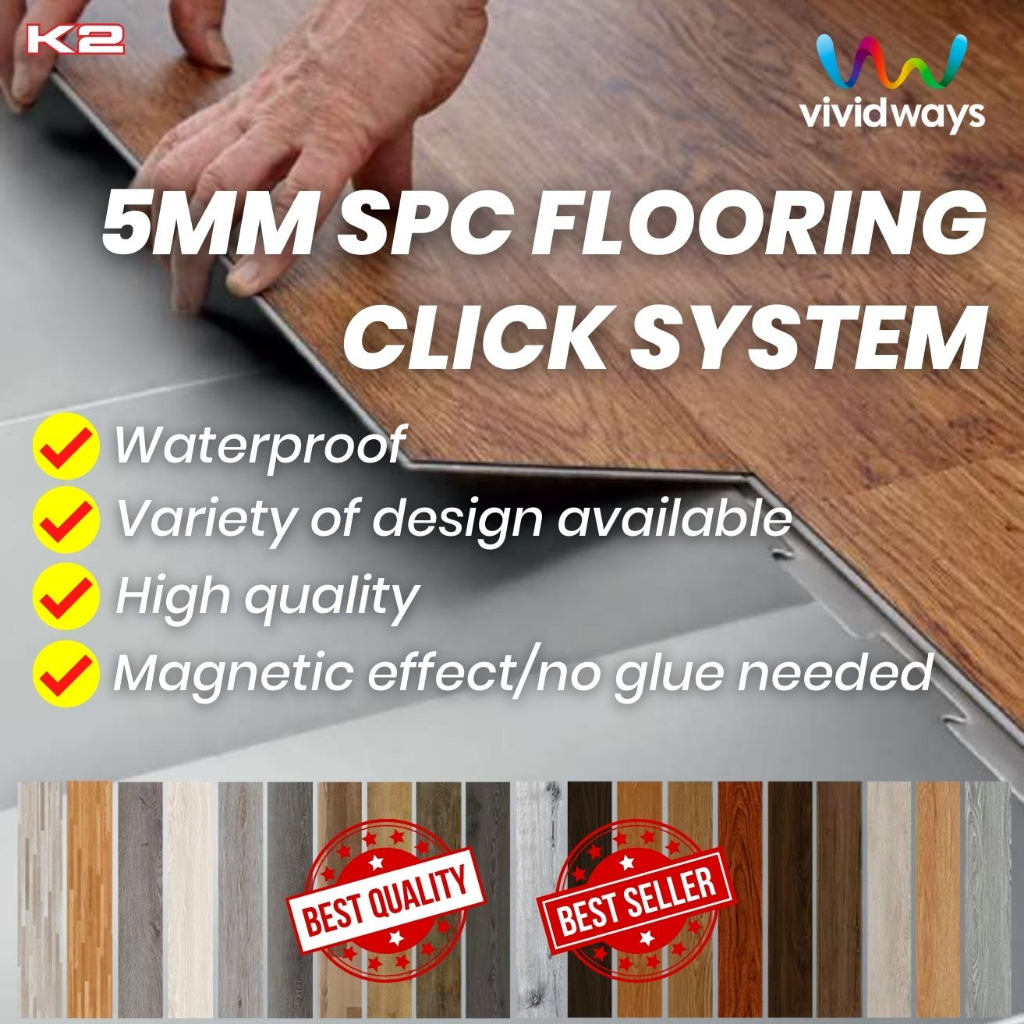 K2 VIVIDWAYS SPC FLOORING 5.0MM (WATERPROOF) | Shopee Malaysia