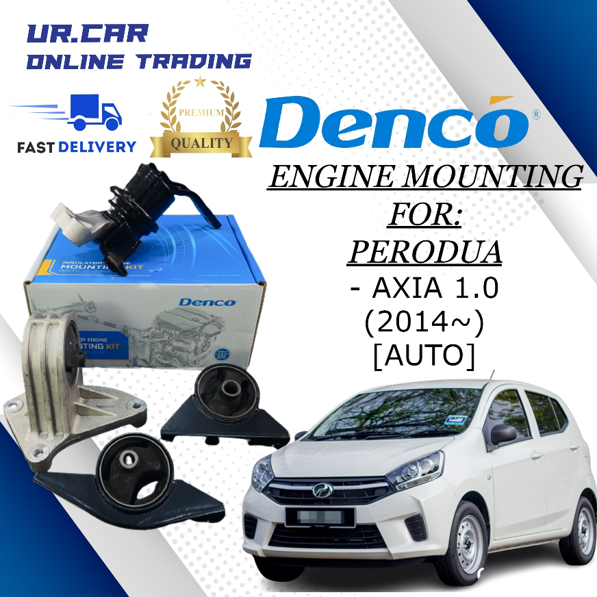 DENCO PERODUA AXIA 1.0 (2014~) (AUTO) ENGINE MOUNTING KIT SET PREMIUN ...