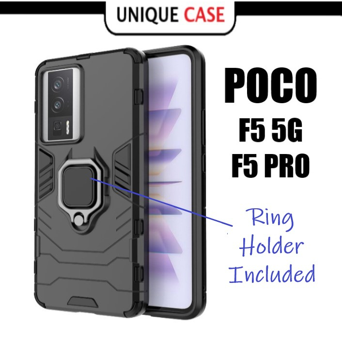 POCO F5 / F5 PRO 5G Ring Holder Shockproof Hard PC Phone Casing Full ...