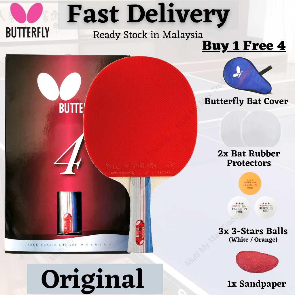 Fast Delivery 100% Authentic Butterfly TBC401 Ping Pong Bat (Buy 1 free ...