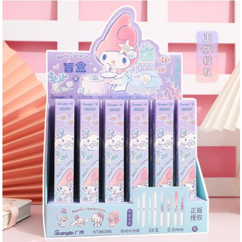 86398 SANRIO HELLO KITTY MELODY AUTHORISED BLIND BOX PEN GUANGBO 盲盒笔 按 ...
