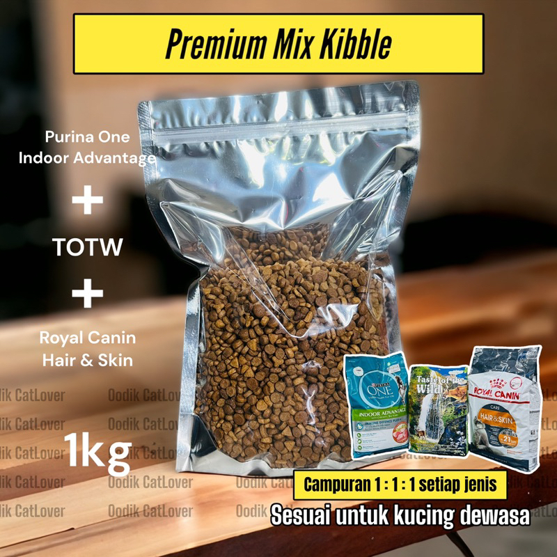 ORIGINAL PREMIUM MIX KIBBLE ADULT 500g & 1kg PURINA ONE INDOOR ...
