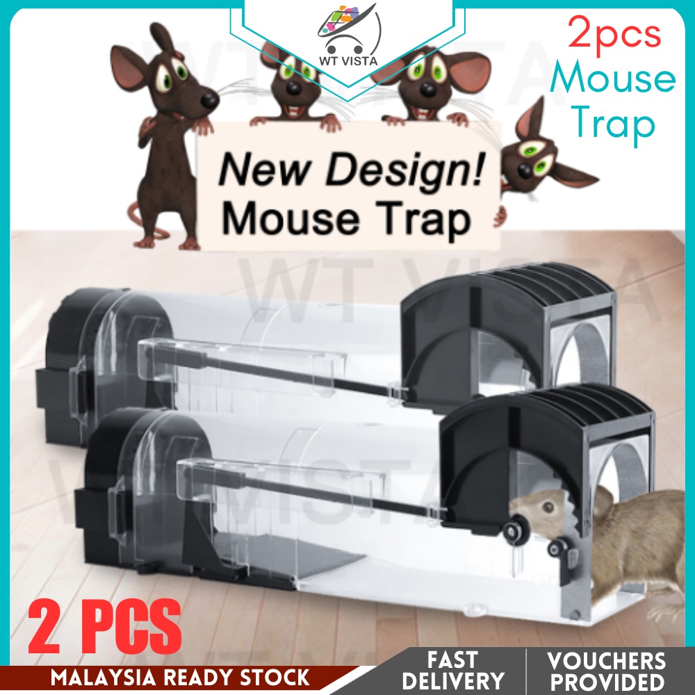 Mouse Trap 2PCS Rat Killer Trap Automatic Lock Catch Bait Trap Catcher ...