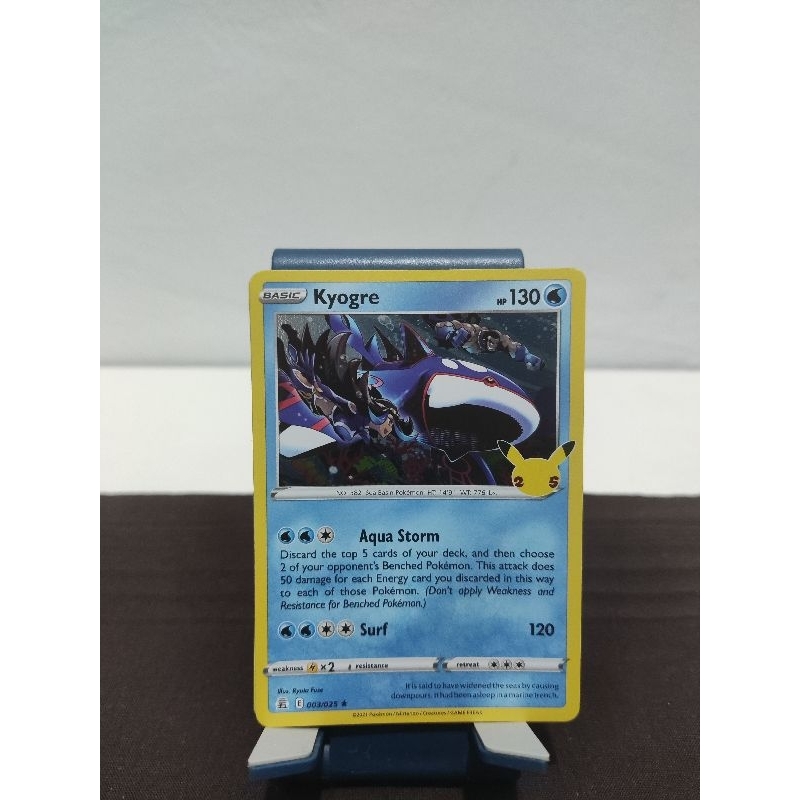 Kyogre 003/025 - Holo Rare (25th Anniversary Celebrations) | Shopee ...