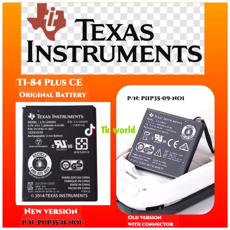 Texas Instruments 3.7L1200SPA battery for TI-84 PLUS CE | Shopee Malaysia