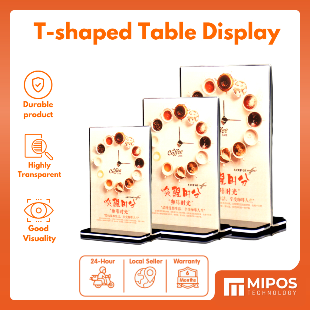 Table Menu Stand | Table Card Stand A4 A5 A6 | T-shaped Acrylic Menu ...