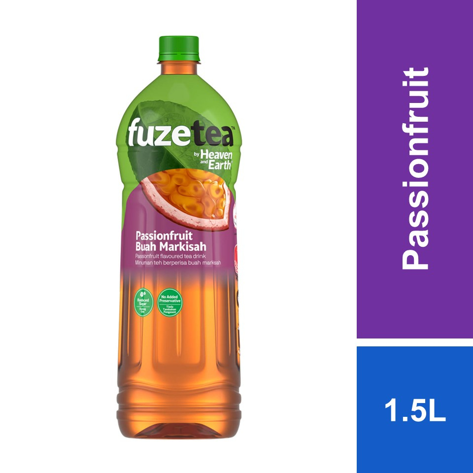Fuze Tea By Heaven and Earth Ice Passion Fruit Tea 1.5L | Shopee Malaysia