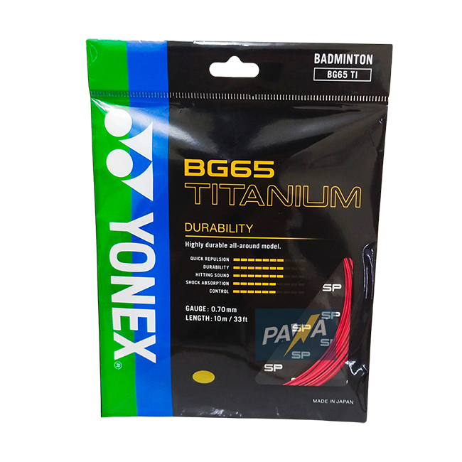 Yonex BG 65 BG65 Titanium TI Ti Badminton String (100% Original Sunrise) 0.7MM Durable | Shopee ...