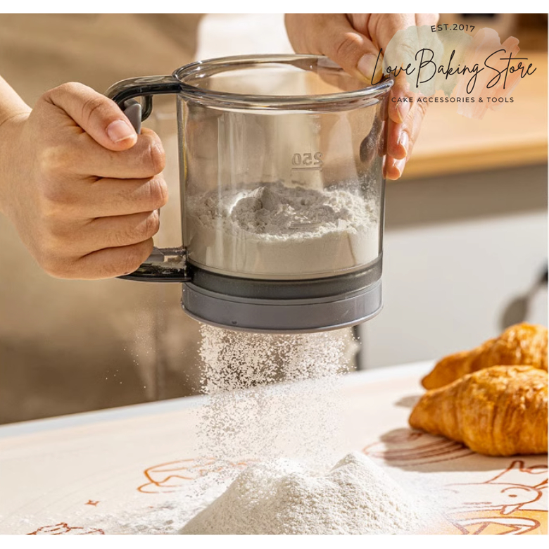LBS • Flour Sieve Semi-Automatic Flour Sifter Hand Press Flour Strainer ...