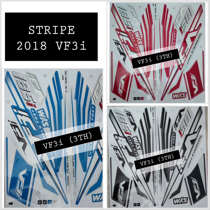 SYM VF3 VF3I 185CC BODY COVER SET STRIPE 2018 3 (3TH) BODY COVERSET ...