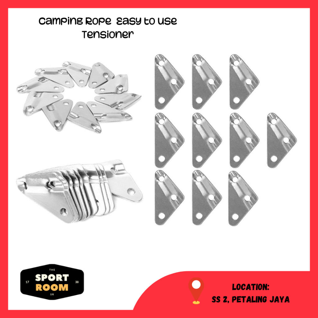 [Triangle] Camping Paracord Rope Tensioner Penegang Tali Camping Rope ...