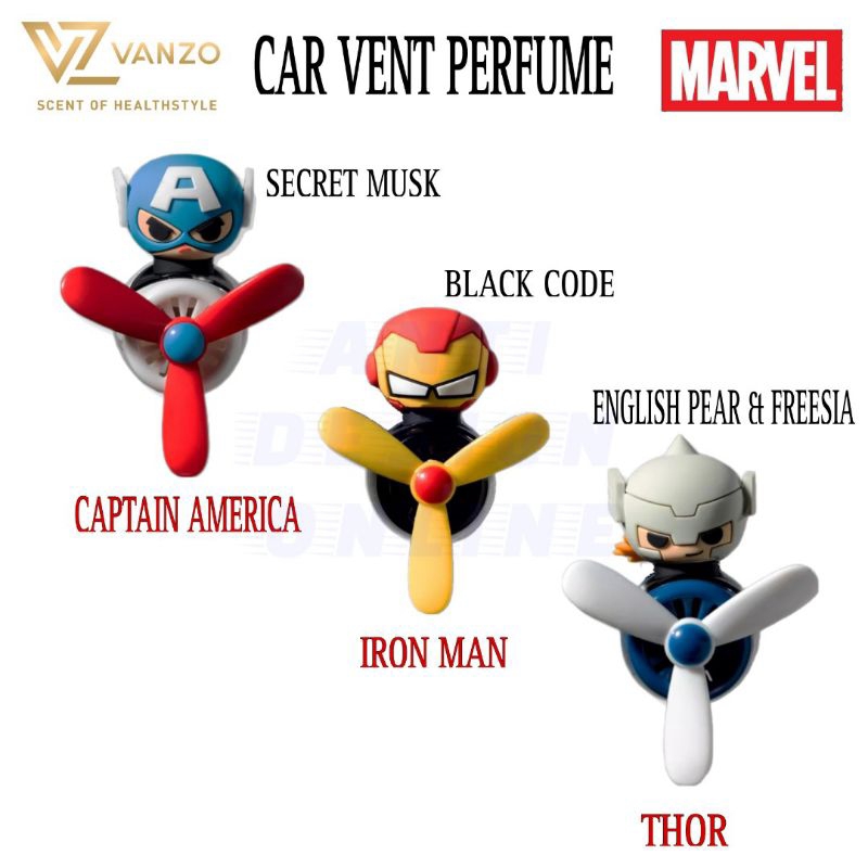 Vanzo Marvel Series Car Vent Perfume (4g×2pcs) | Shopee Malaysia