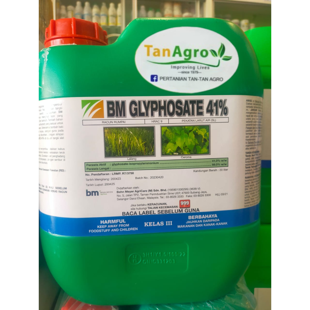 👉ASLI👈🏻 Racun rumput BM Glyphosate 41% (A.i glyphosate ...