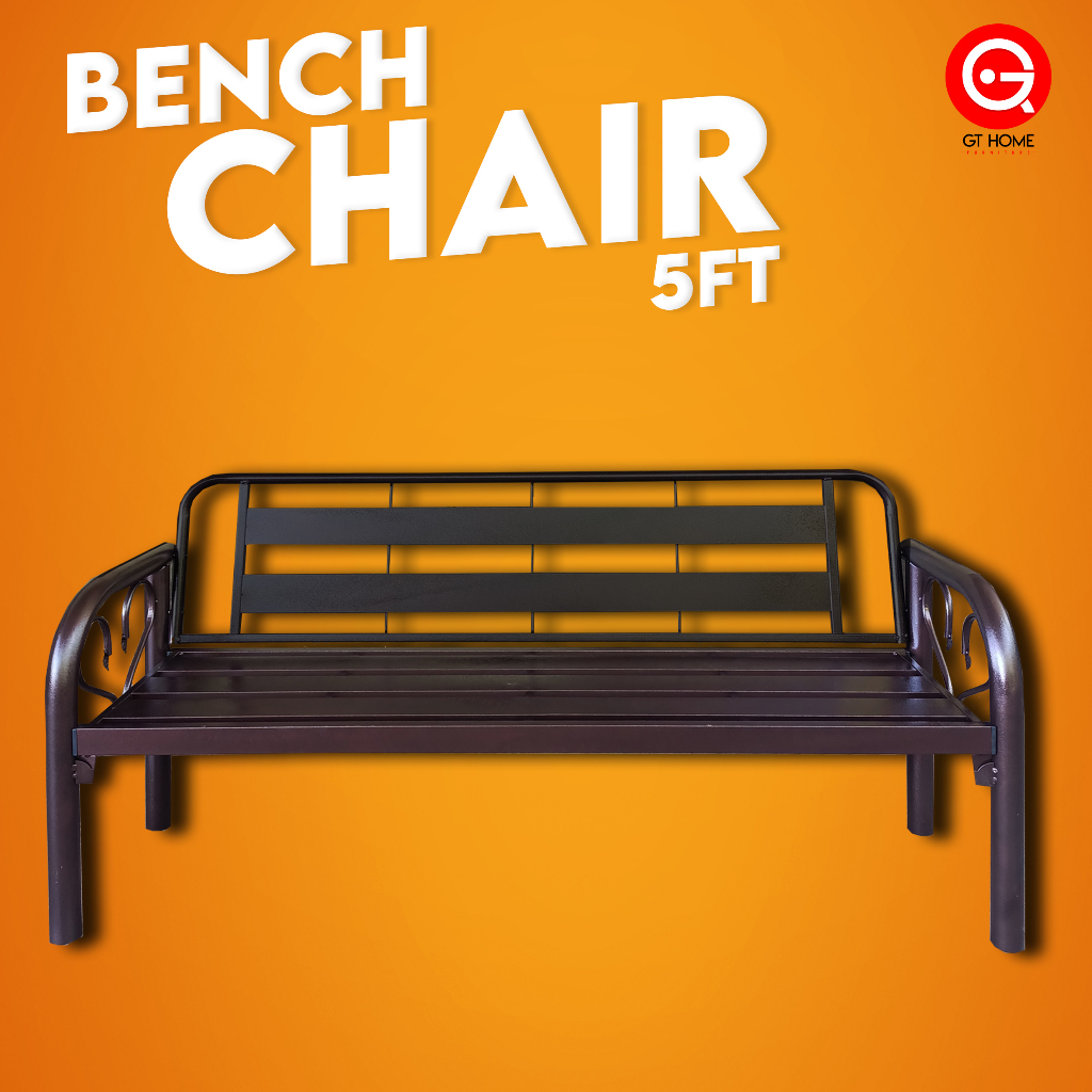 [READY STOCK KEDAH]GT HOME 5ft Bench Chair 3 Seater Long Metal Garden ...