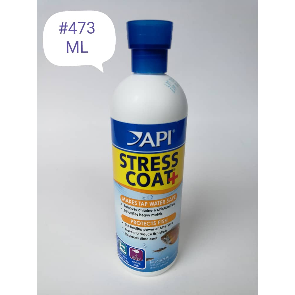 API Stress Coat 473ml Aquarium Fish Anti Chlorine Healing Aloe Vera ...