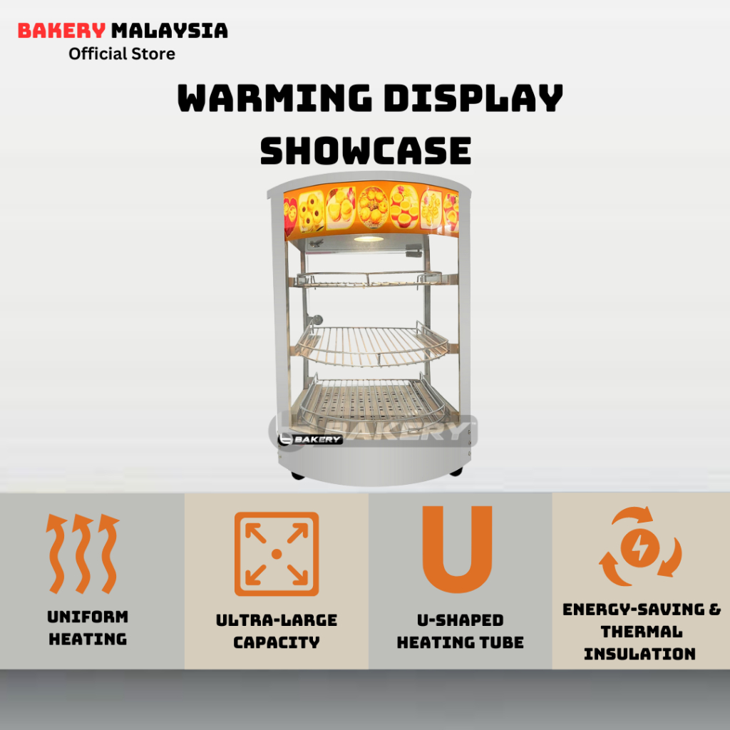 Bakery Commercial Fully Stainless Steel Curve Food Warmer Display ...