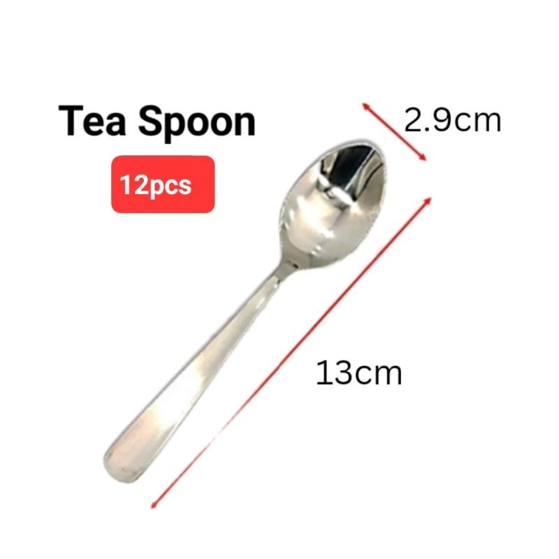 Tea Spoon Cake Fork Stainless Steel Set 6pcs/12pcs Sudu Garfu Kek Kopi ...