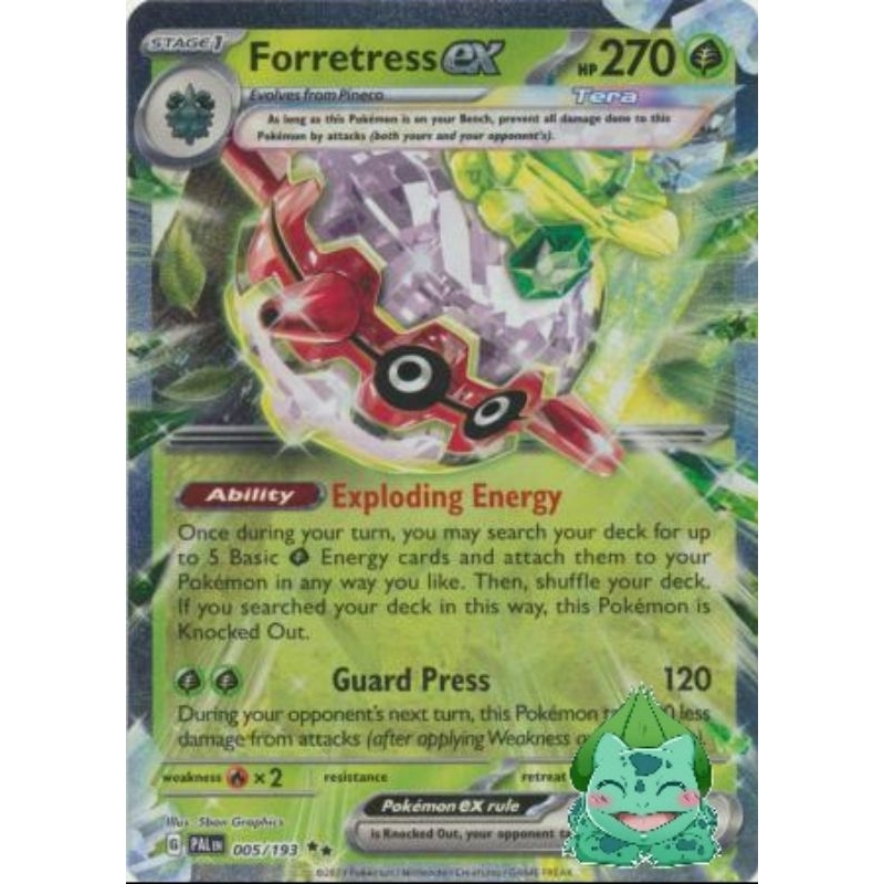 Forretress EX 005/193 Paldea Evolved SV02 Pokémon TCG Card Game Scarlet ...