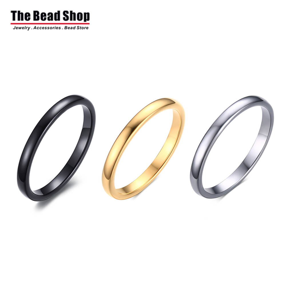 100% Genuine Classic 2mm Shine Tungsten Ring | Women Ring | Wedding ...