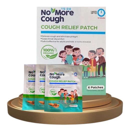 NO MORE COUGH Cough Relief Patch 6'S [ Organic Herbal Extraction] No ...