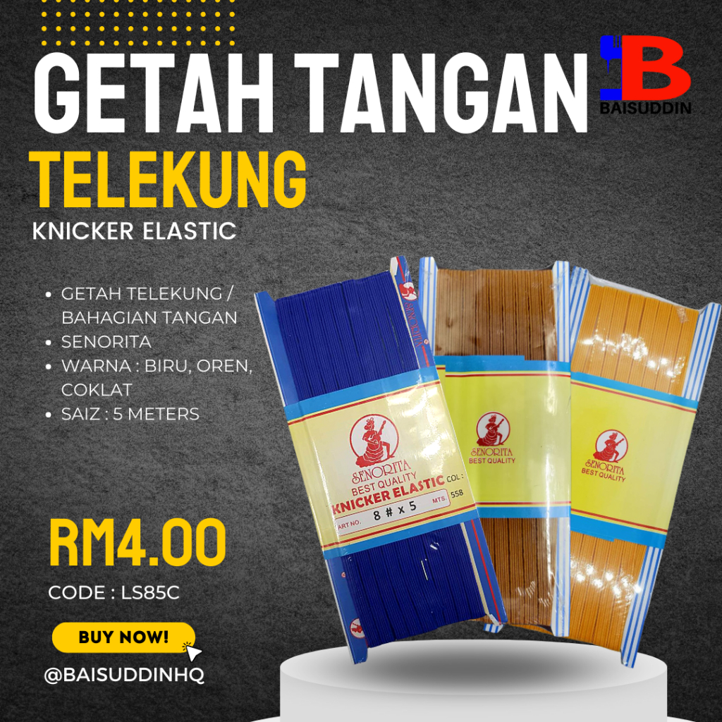 Getah Lengan / Senorita Colour Knicker Elastic (1pc) 5 meter | Getah ...