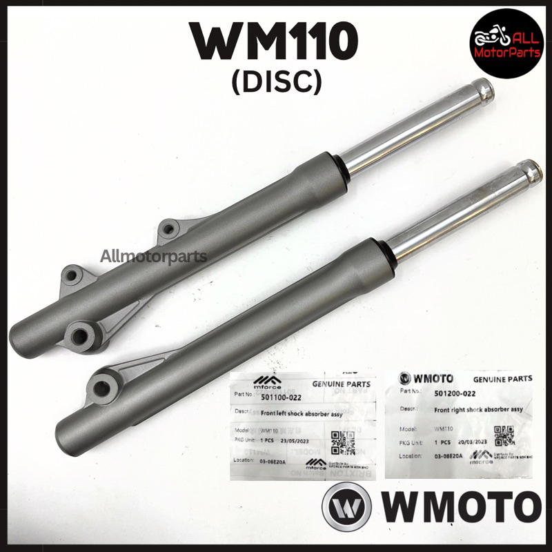 [100% ORI] WMOTO WM110 WM 110 (DISC) FRONT FORK ABSORBER SHOCK ASSY ...