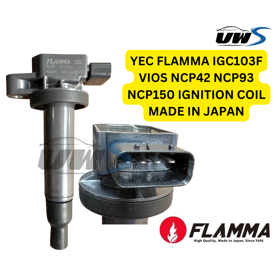 YEC FLAMMA IGC103F VIOS NCP42 NCP93 NCP150 IGNITION COIL MADE IN JAPAN ...