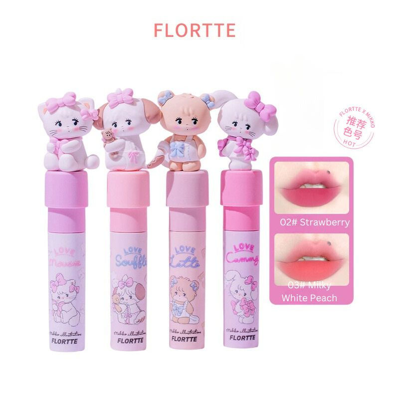 Flortte x Mikko illustrations Soft Matte Lip Cream Liquid Lipstick | Shopee Malaysia