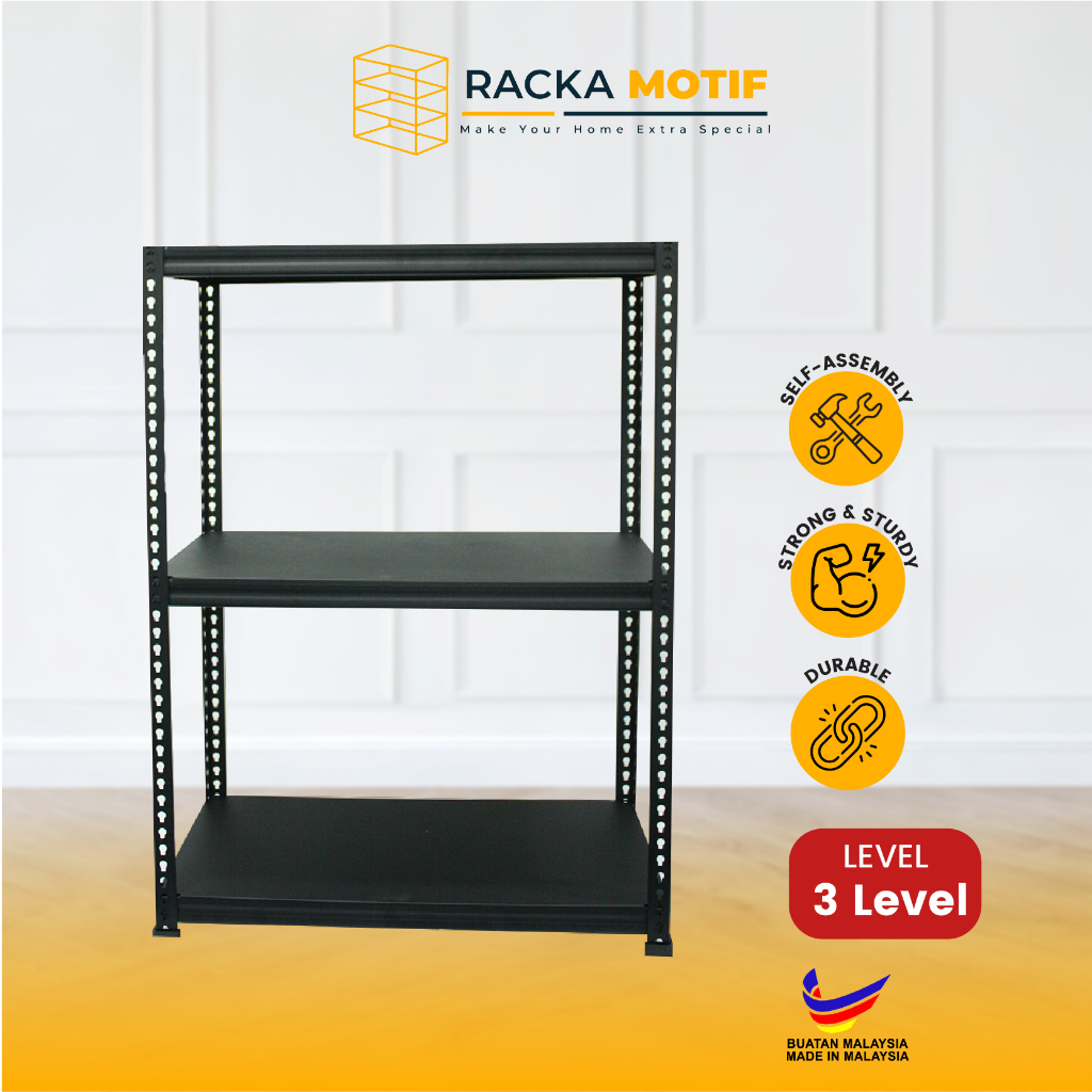 Rack A Motive Boltless Rack Texture Black Level 3 Boltless Rack Storage ...