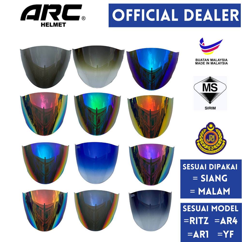 VISOR ARC Ritz ORIGINAL 💯 VISOR SAHAJA TIDAK TERMASUK HELMET ...