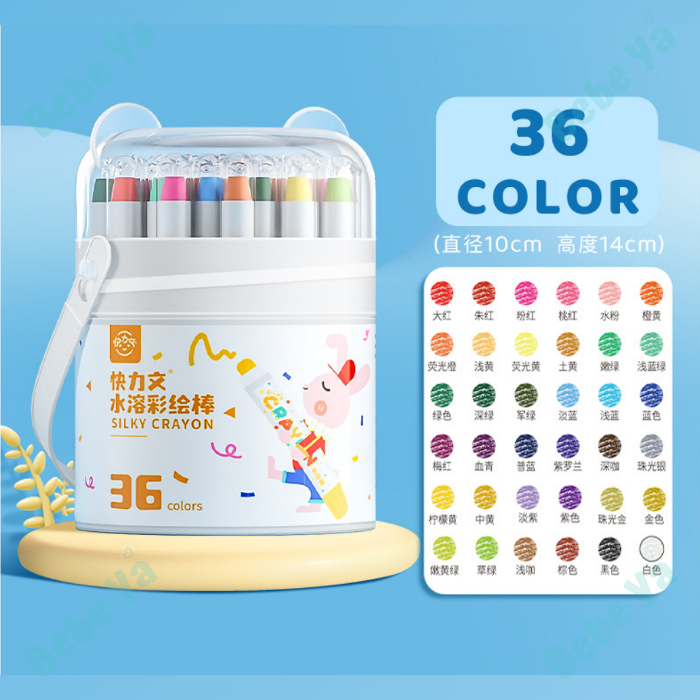 Enmy 48 Colour Crayon For Kids- Washable Non Toxic Colouring Painting ...