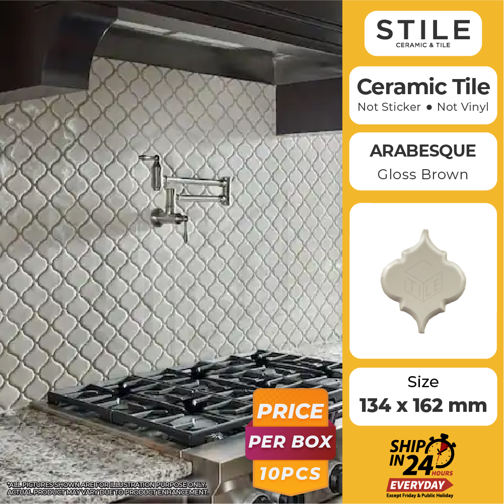 [REAL TILE]10PCS ARABESQUE GLOSS PUMICE MOSAIC TILES /MOZEK/CERAMIC ...