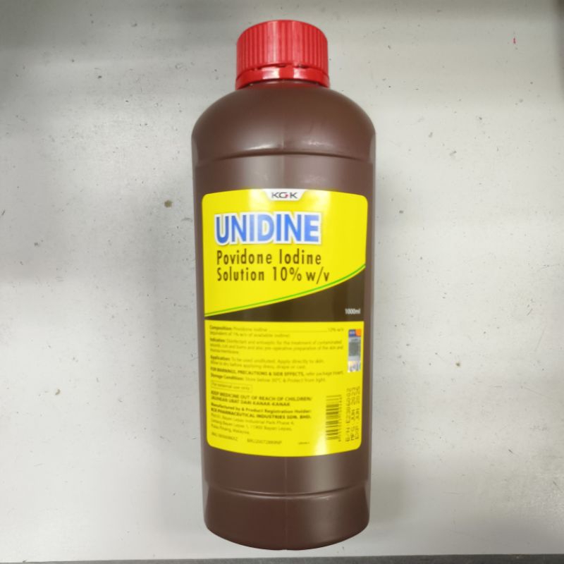 UNIDINE SOLUTION 10% 1L Unidine Povidone Iodine Solution 10% W/V 1000ml ...