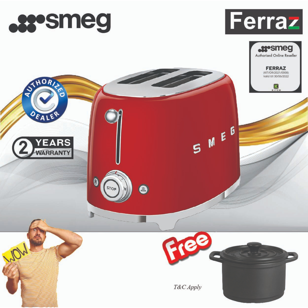 Smeg bread toaster (2 Slices) TSF01 / Smeg bread toaster (2 Slices ...